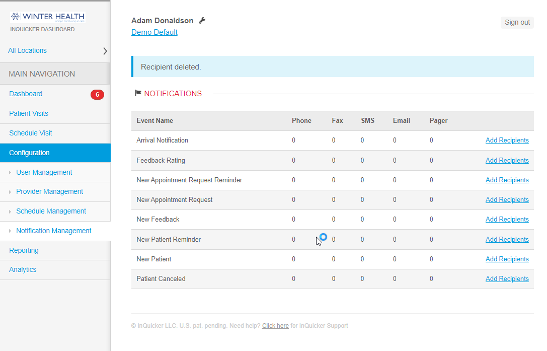 Remove or Delete an Existing Notification – InQuicker Support